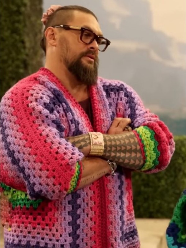 Jason Momoa Crochet Cardigan - Texas Jackets