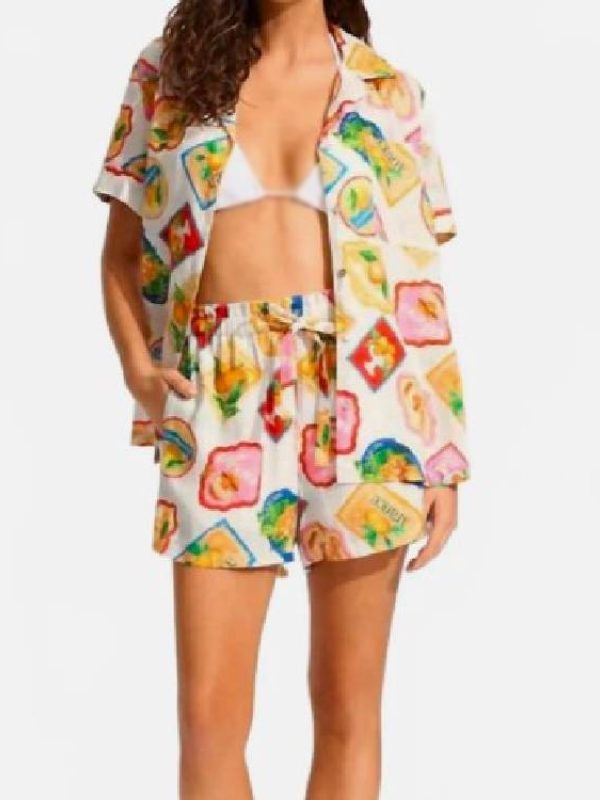 Emily Bader People We Meet on Vacation Printed Shirt - Texas Jackets